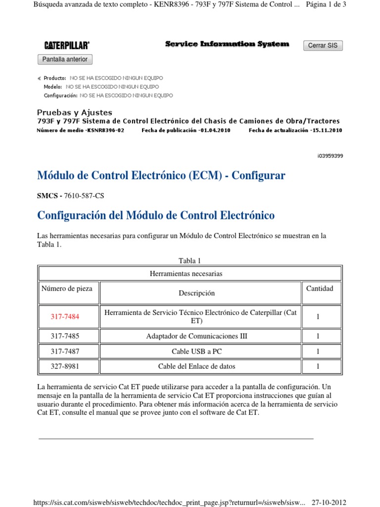 Módulo de Control Electrónico (ECM) - Configurar | PDF | Ingeniería ...