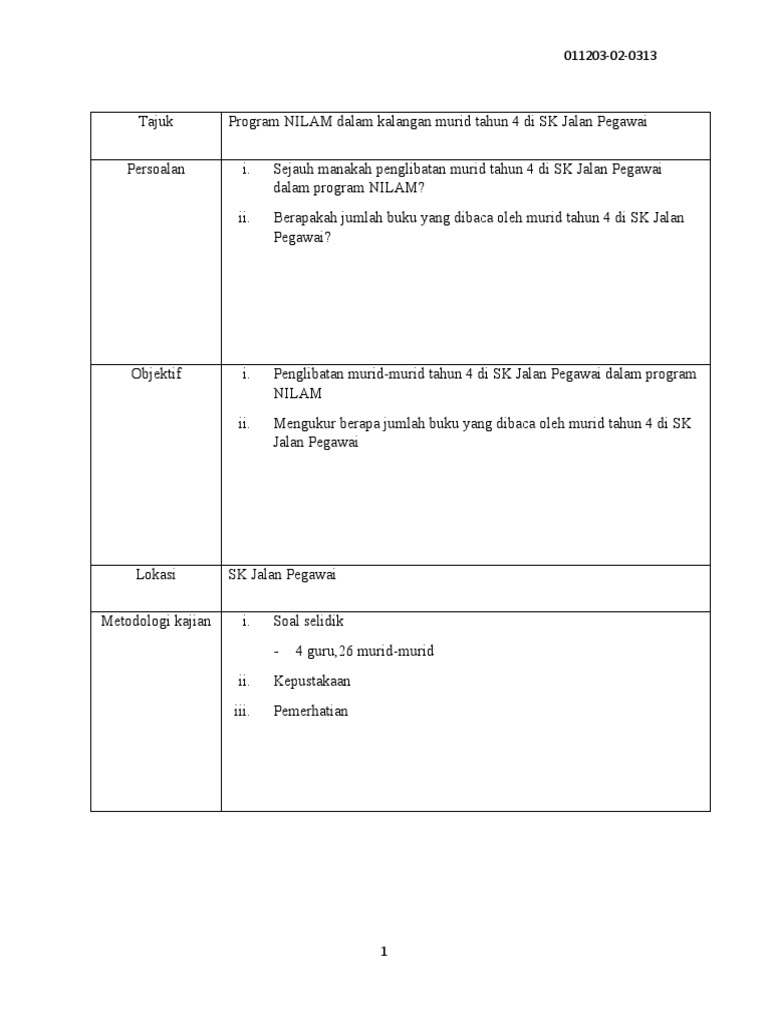 Proposal Pengajian Am Izansafwan | PDF