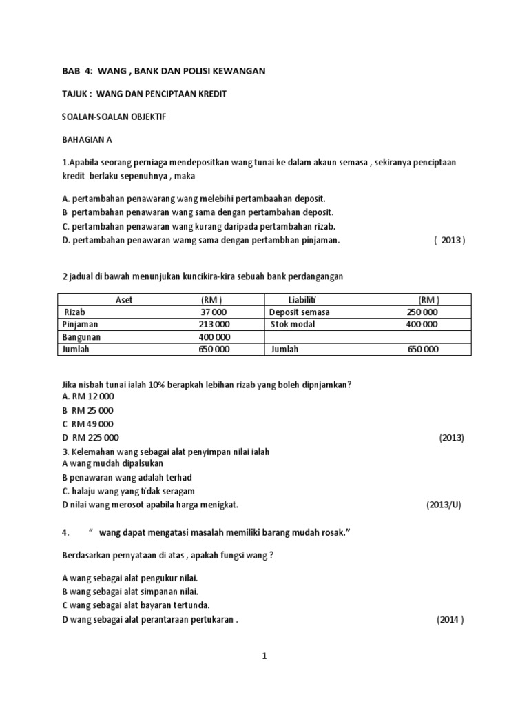 BAB 4. Wang Dan Ciptaan Kredit | PDF