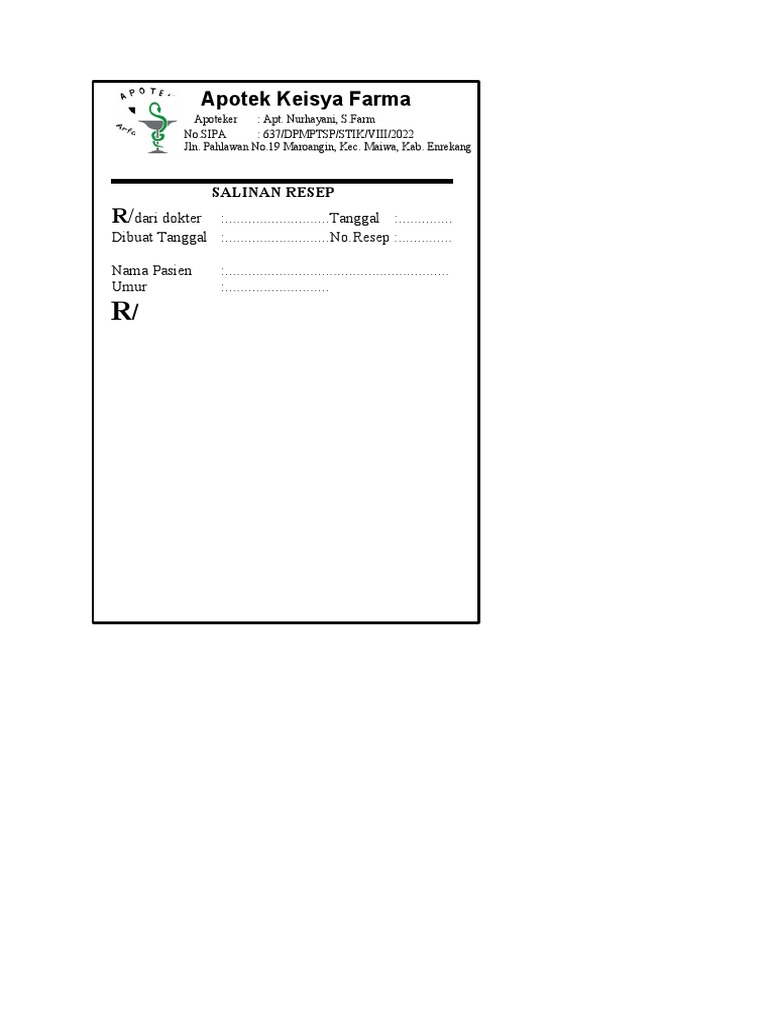 Copy Resep Apotek | PDF | Kesehatan Holistik