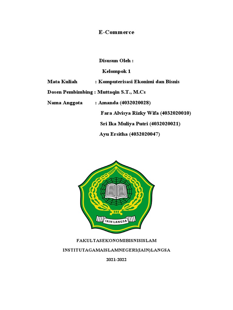 Makalah E-Commerce Kelompok 5 | PDF