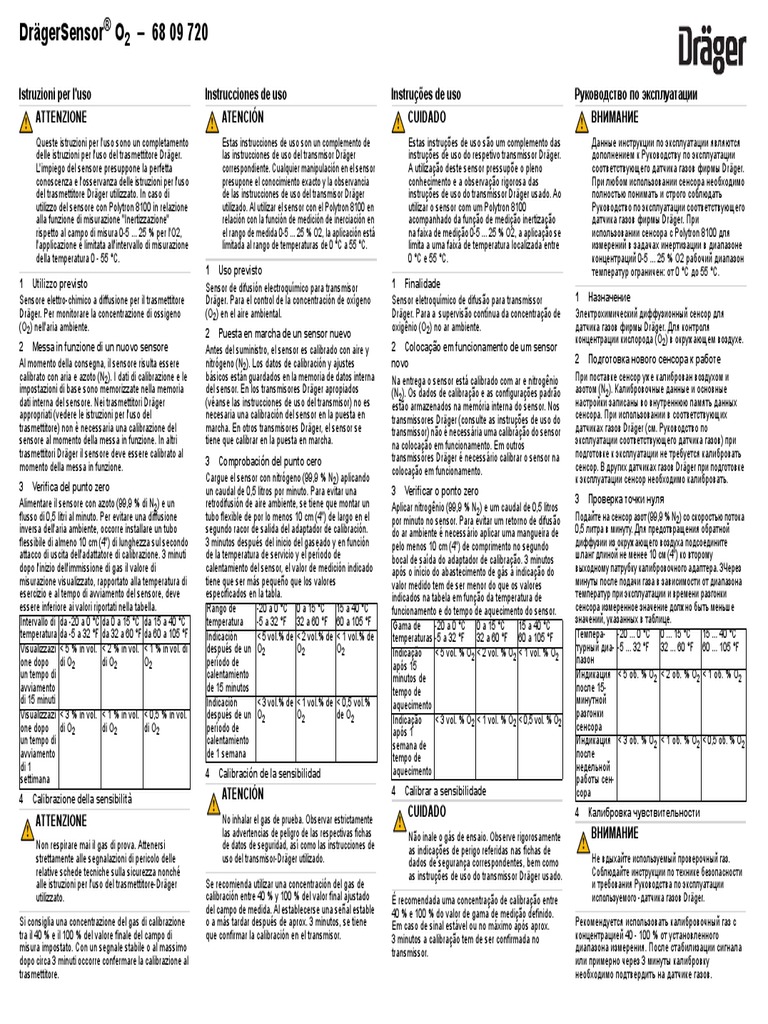 Manual - Sensor O2 | PDF | Física Aplicada e Interdisciplinaria ...