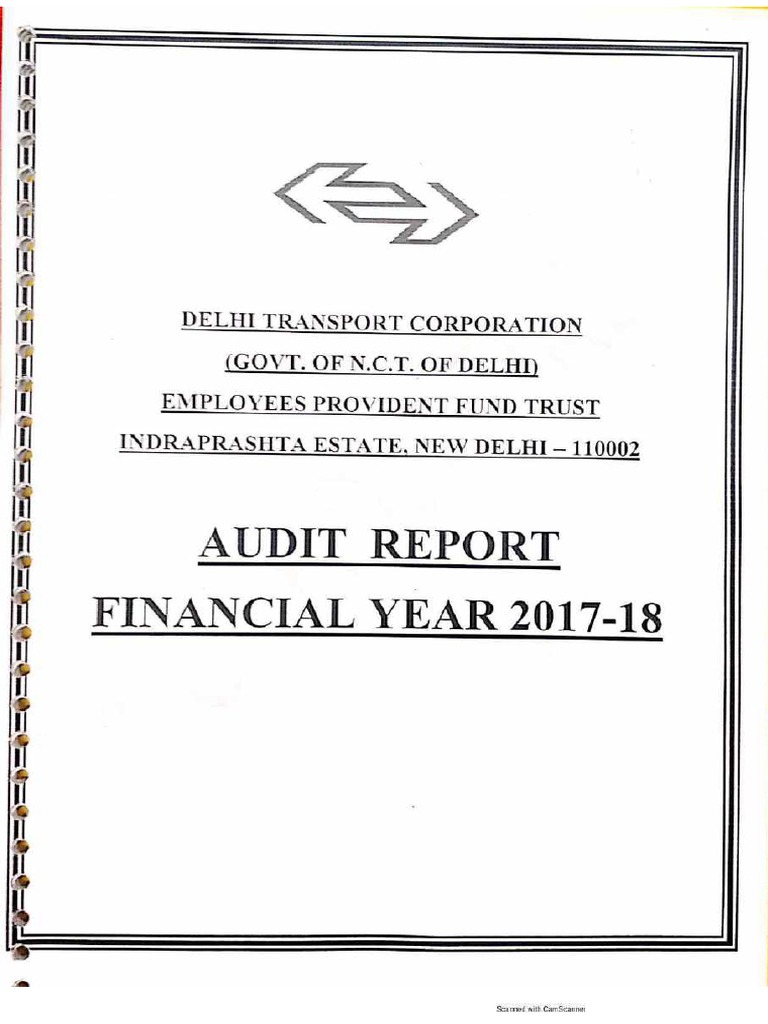 DTC EPF Trust Audit Report Financial Year 2017-18 | PDF