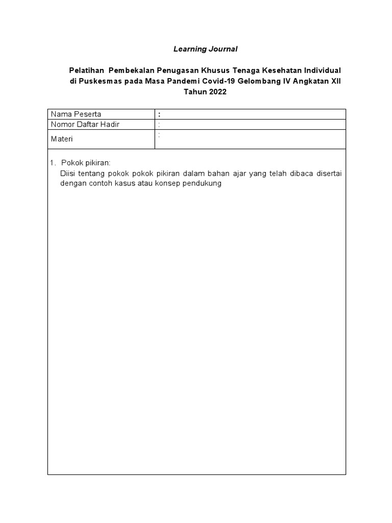 Format Learning Journal | PDF