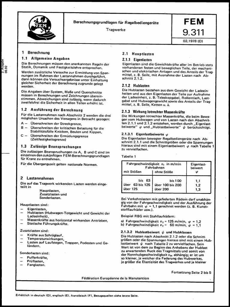 FEM-9 311 Deutsch | PDF