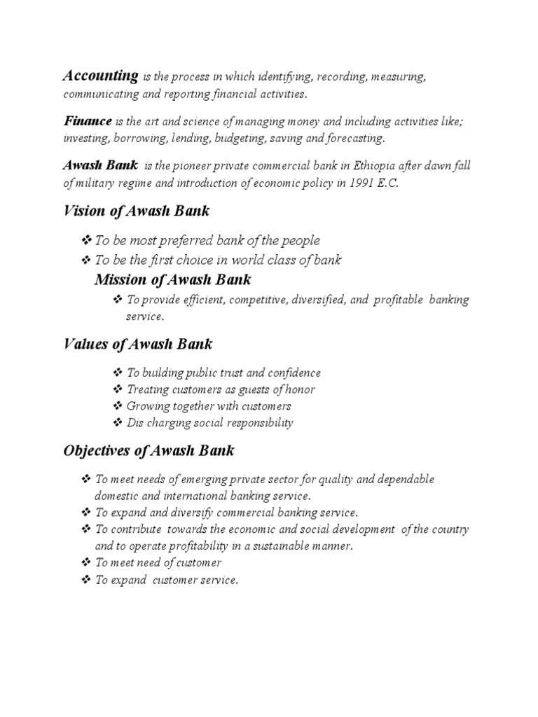 Accounting: Finance Awash Bank | Download Free PDF | Banks | Depreciation
