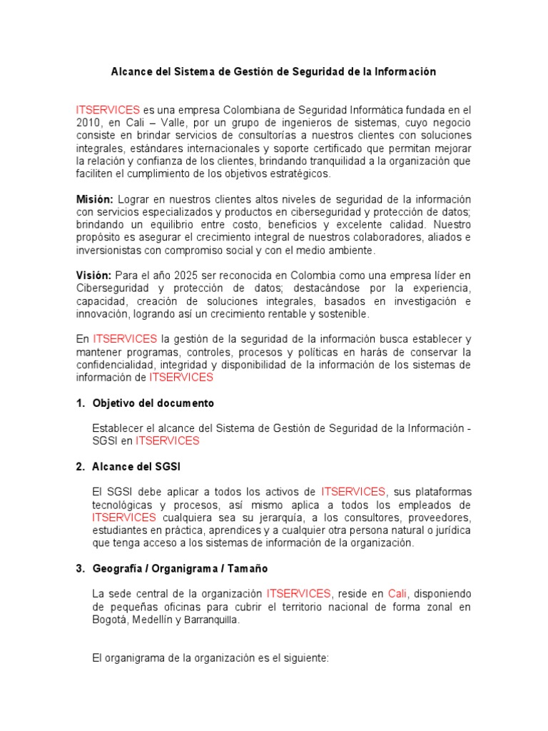 Clase - 4 - A - Alcance Del SGSI | PDF | La seguridad informática ...