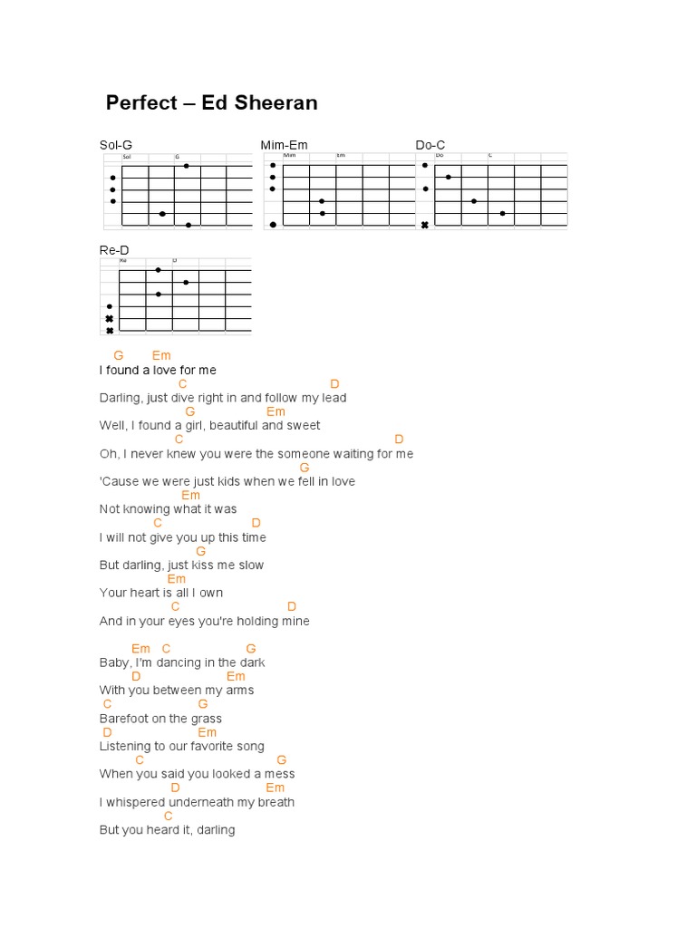 Ed Sheeran - Perfect - Acordes | PDF