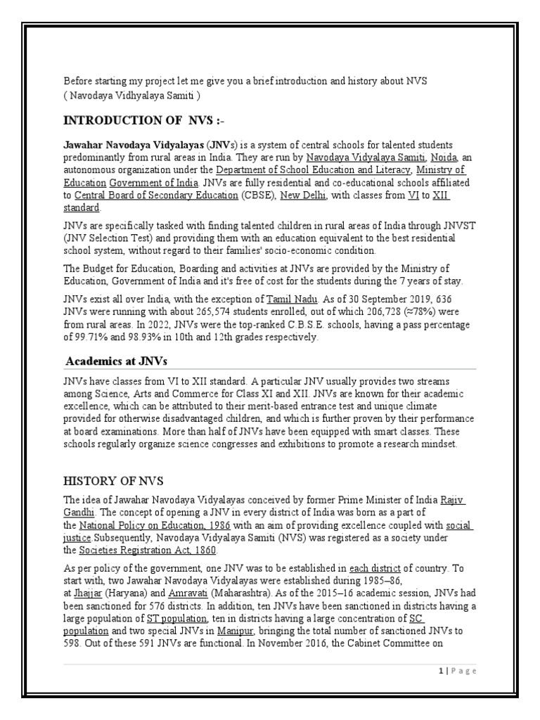 Before Starting My Project Let Me Give You A Brief Introduction and History About NVS | PDF ...
