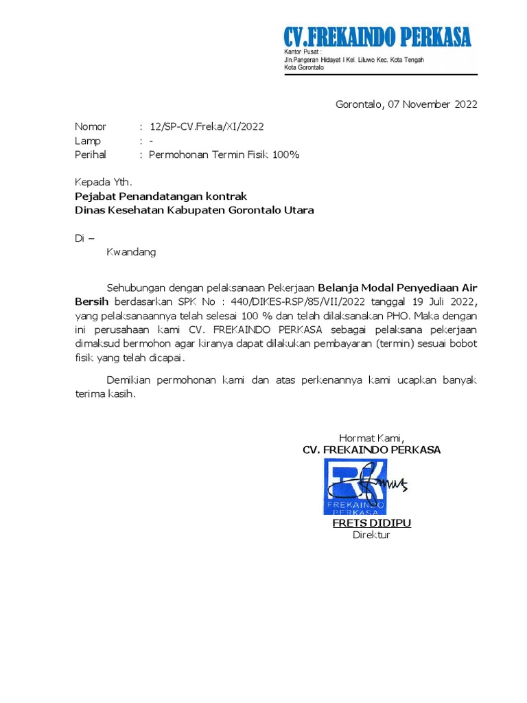 Permohonan Termin 100 | PDF