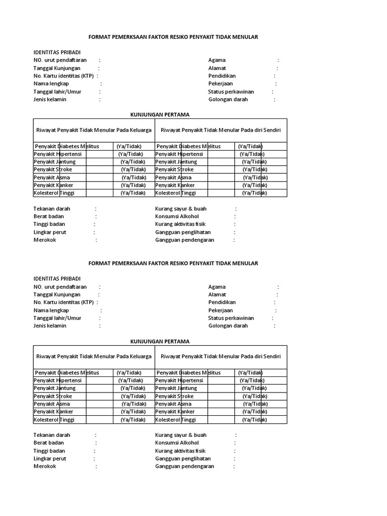 Format DDFR PTM | PDF | Ilmu Sosial