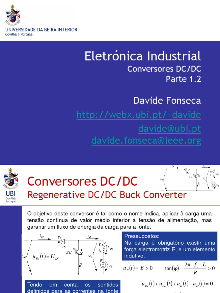 Conversor Buck Regenerativo DC/DC | PDF | Diodo | Corrente elétrica