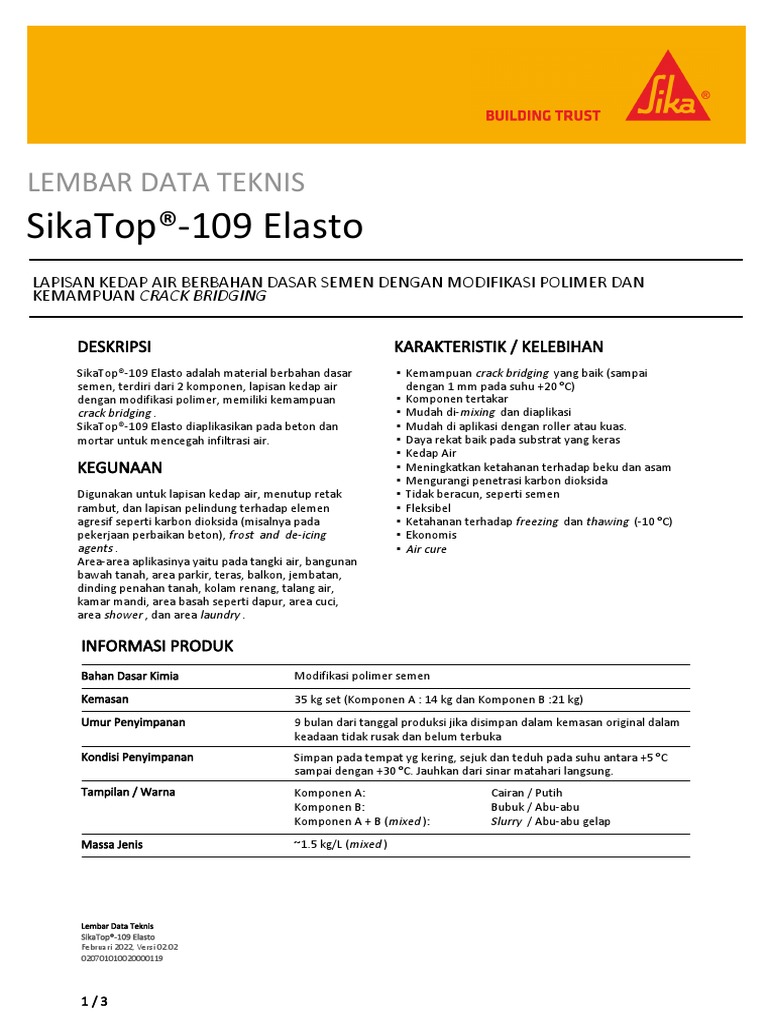 Sikatop 109 Elasto | PDF