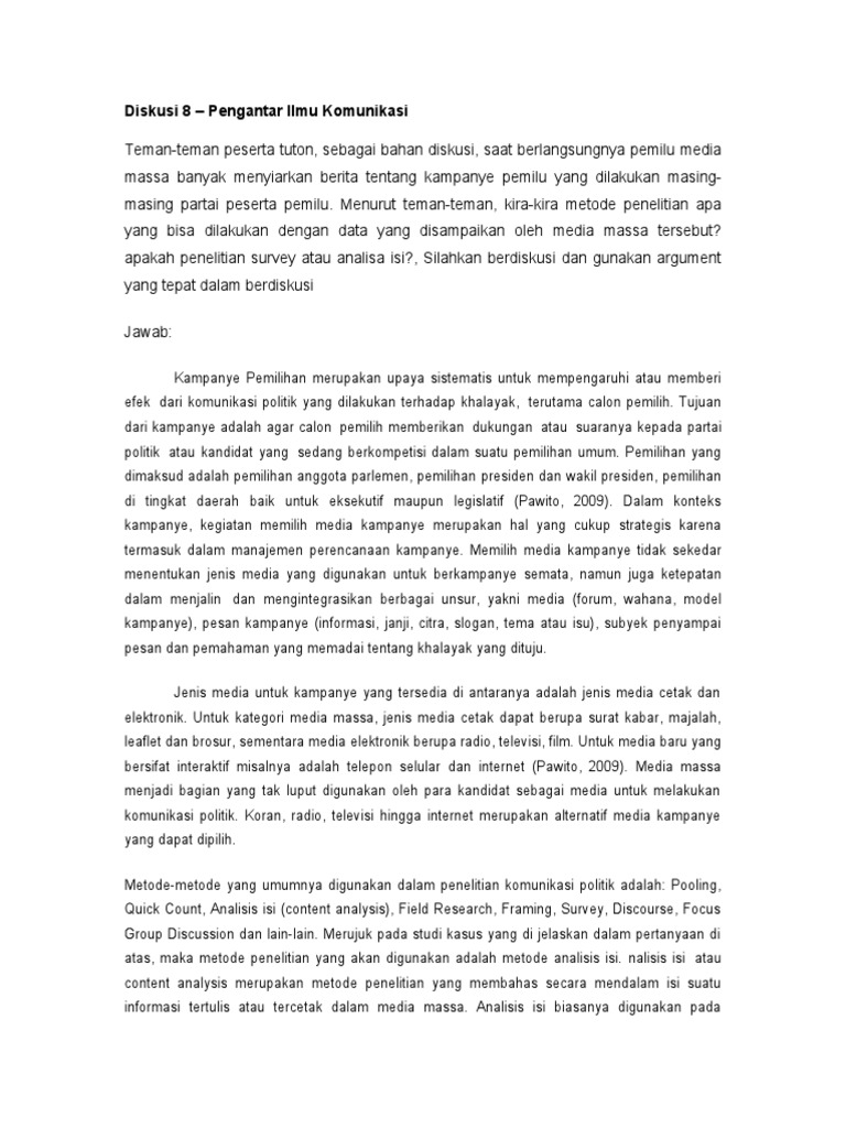 Diskusi 8 | PDF | Karier & Perkembangan | Sains & Matematika