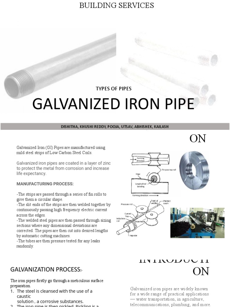 Building Services: Types and Uses of Galvanized Iron Pipes | PDF ...