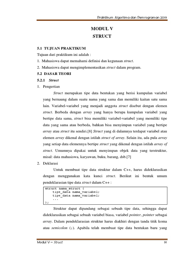 Laporan Praktikum Struct Alpro | PDF