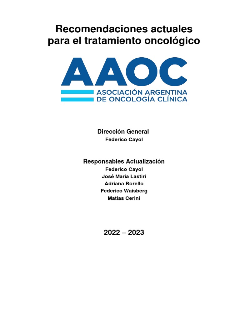Guias Aaoc 2022-2023 V3.1 | PDF | Cáncer | Glioma