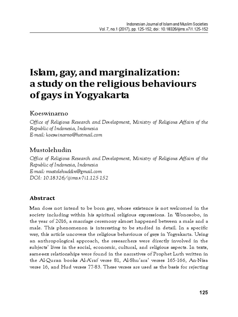 Journal of Islam and Muslim Societies | PDF | Homosexuality | Religious ...