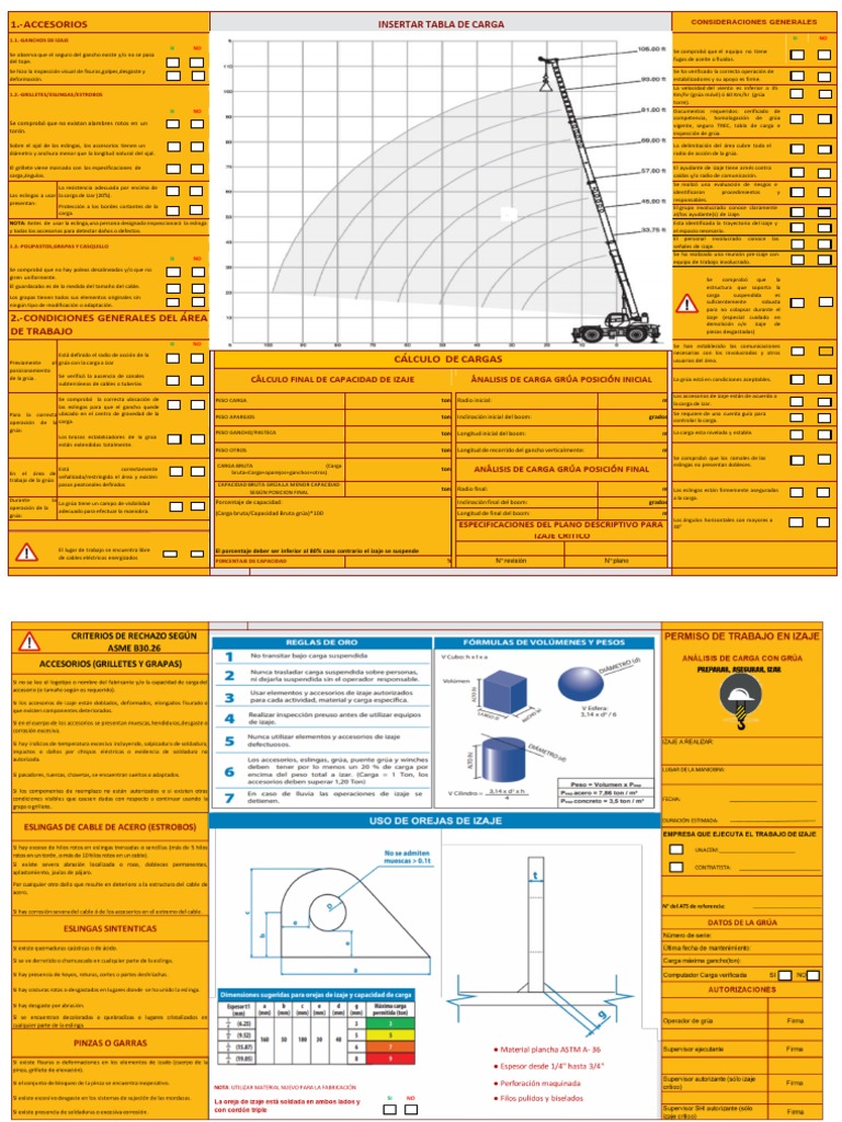 Permiso de Izaje EEMAQ PLAN DE IZAJE | PDF | Grúa (máquina)