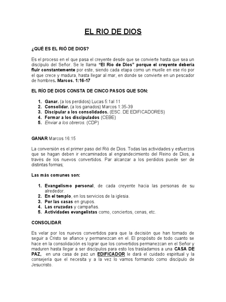 El Rio de Dios - Vision Elim | PDF | Cristo (título) | Biblia