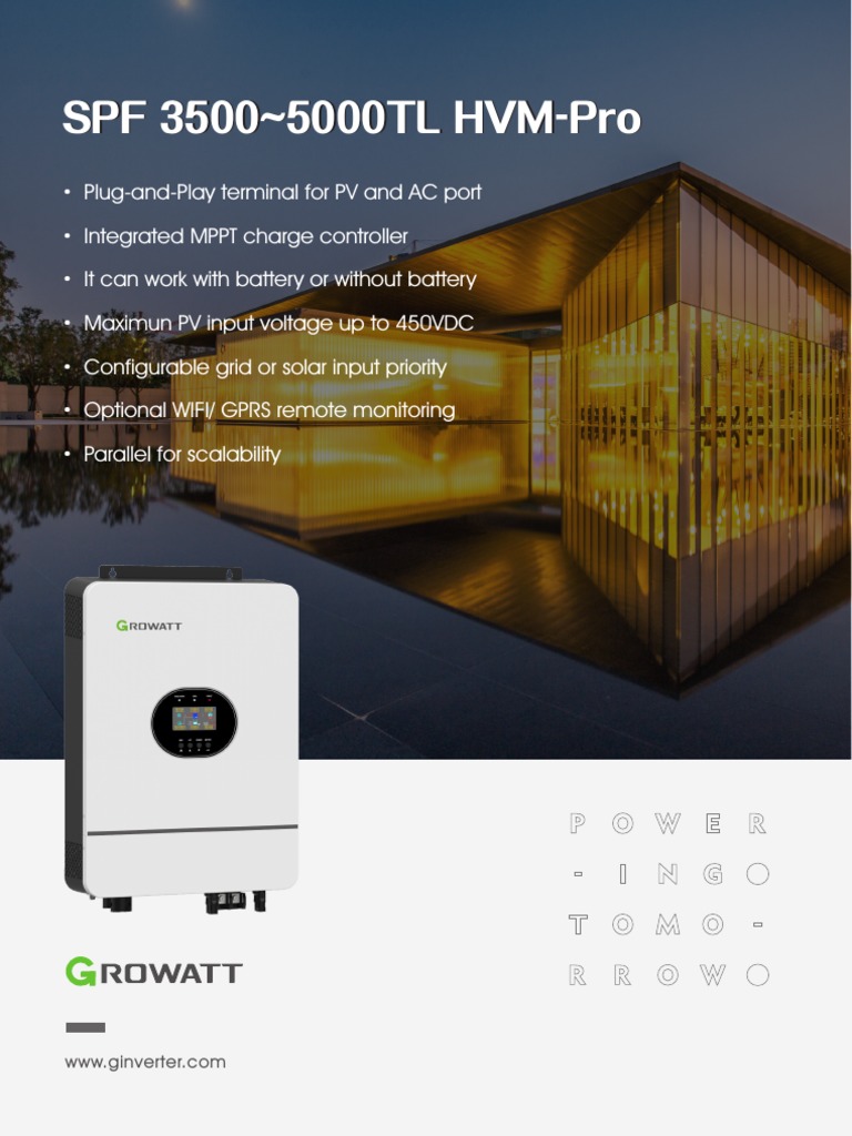 SPF 3500-5000TL HVM-Pro Datasheet | PDF | Electronic Engineering | Electrical Engineering