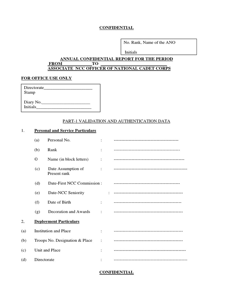 ACR Format of ANO | PDF