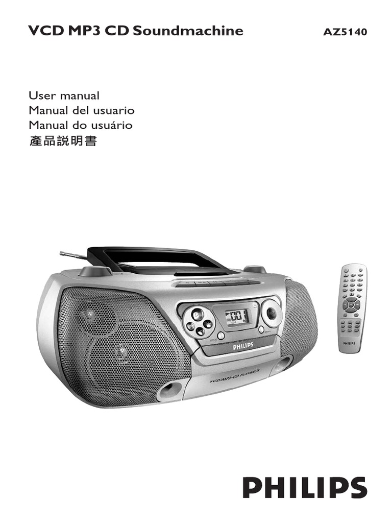 Az5140 - 98 - Dfu - Esp Manual Radio Philips | PDF | Mp3 | Disco compacto