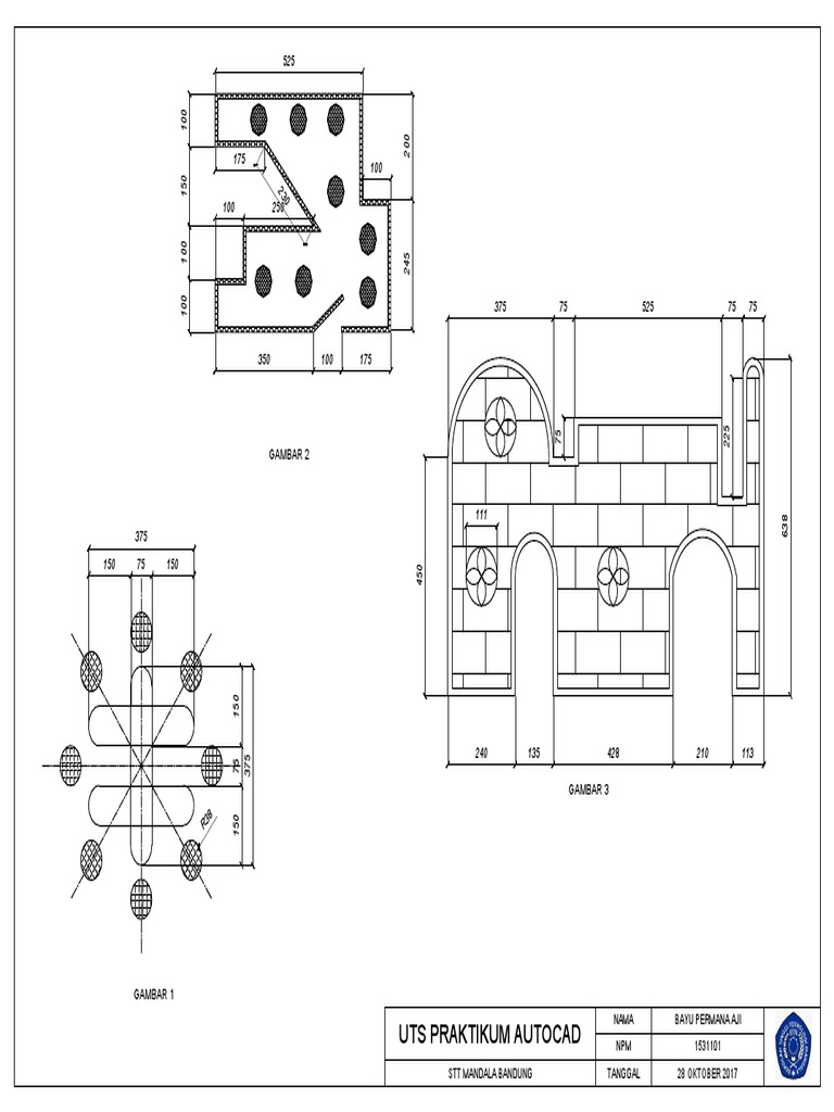 UTS PRAKTIKUM AUTOCAD BAYU PERMANA AJI-Model | PDF