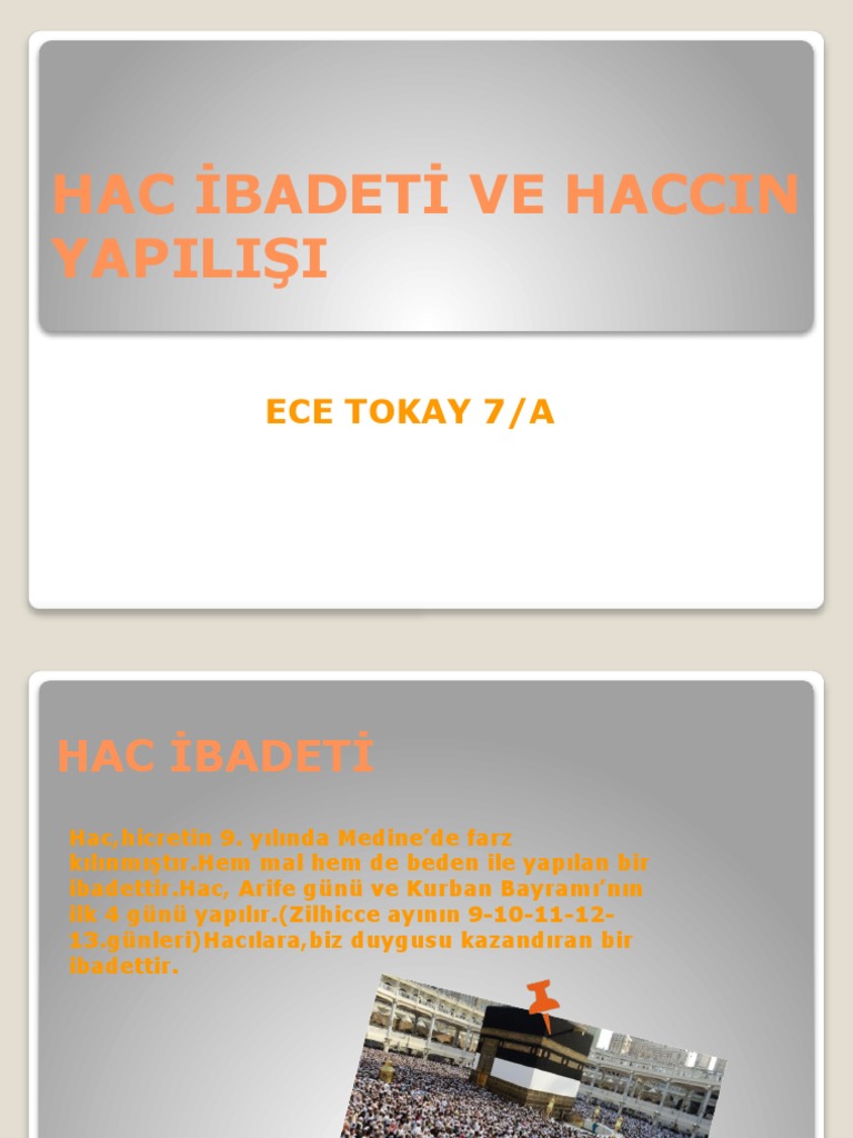 Hac İbadeti̇ Ve Haccin Yapilişi | PDF