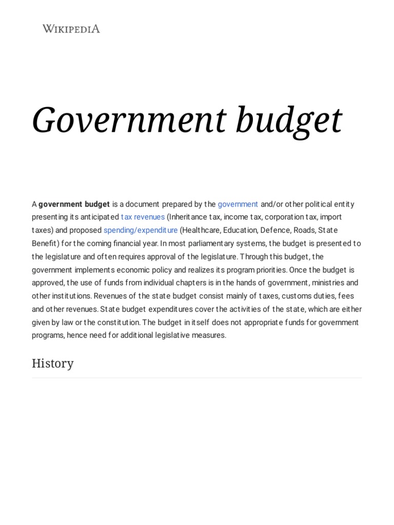 Overview of Government Budget Systems | PDF | Government Budget | Economies