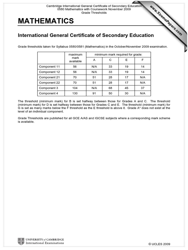 Mathematics: International General Certificate of Secondary Education ...