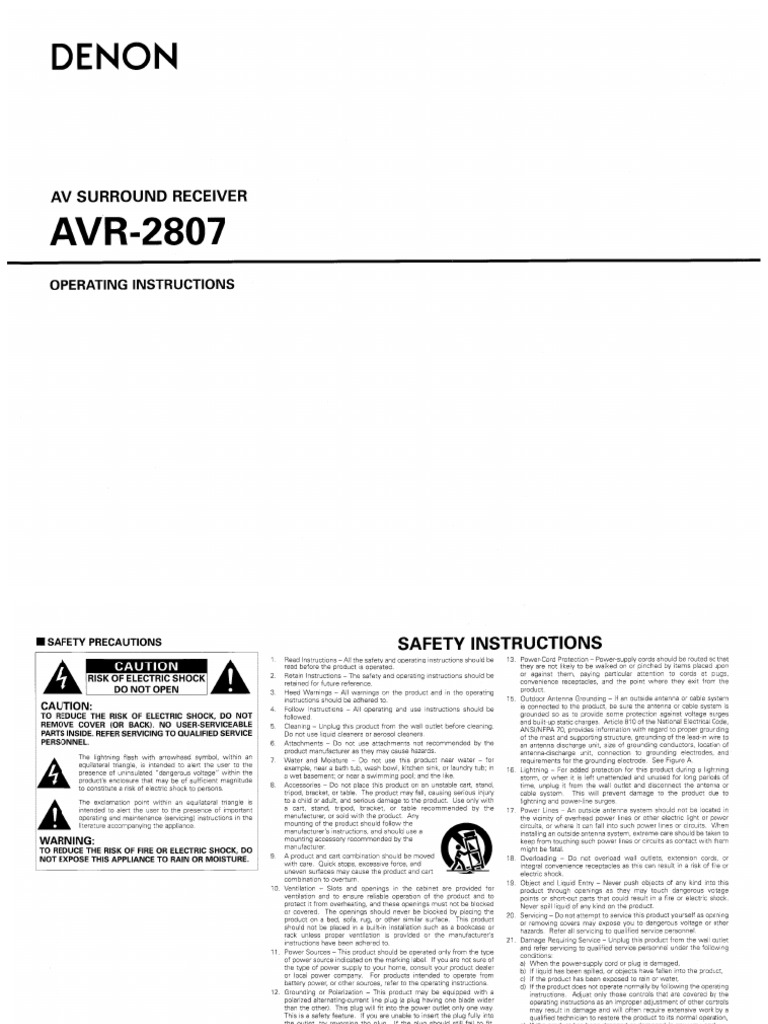 Denon Manual | PDF