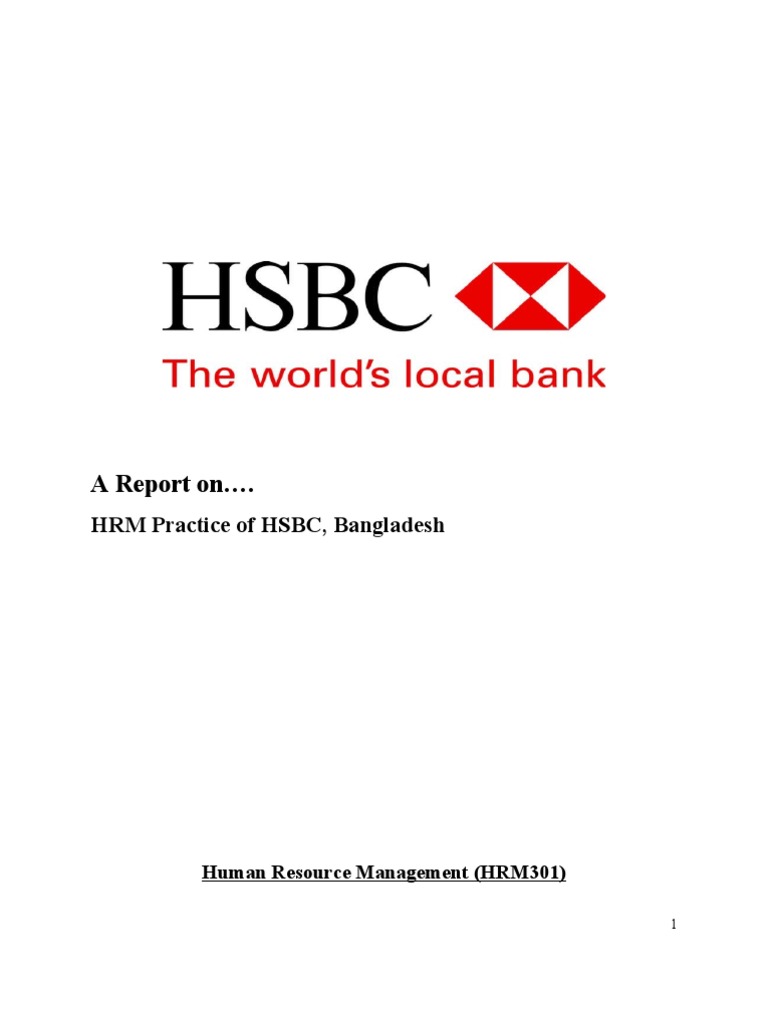 Hrm301 Report | PDF | Hsbc | Human Resource Management