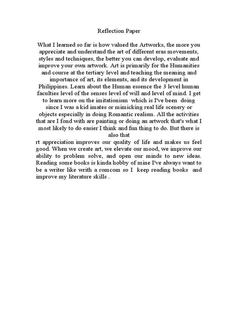 Reflection Paper | PDF