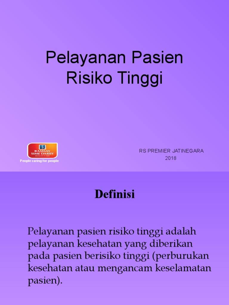 Pelayanan Pasien Risiko Tinggi Pdf