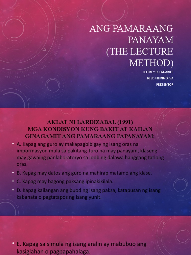 Ang Pamaraang Panayam | PDF