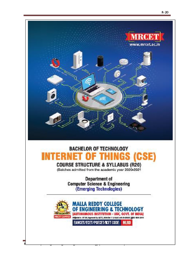 Btech Cse Internet Of Things R20 Syllabus Pdf Pointer Computer Programming Subroutine 
