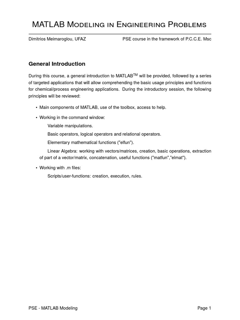 UFAZ 2022 Matlab Exercises | PDF | Analysis | Mathematical Concepts