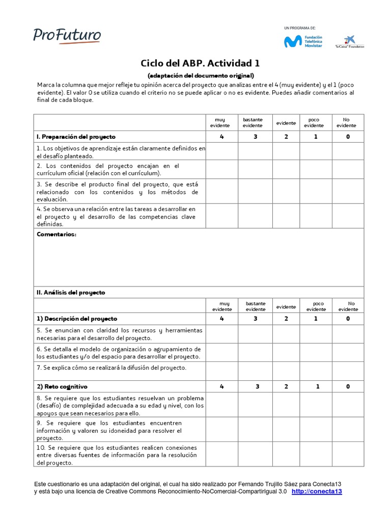 Pauta Evaluación Actividad 1 Abp | PDF | Plan de estudios | Cognición