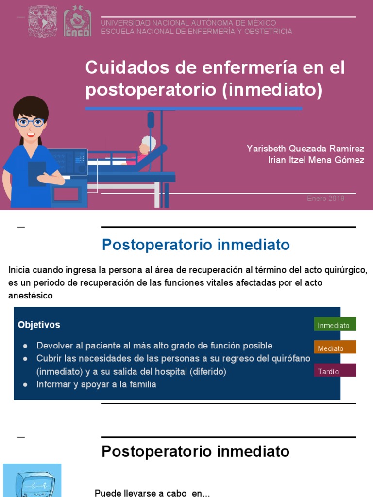 Cuidados Postoperatorio | PDF | Herida | Anestesia