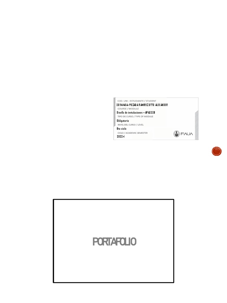 Portafolio Diseño de Instalaciones Pozada Ramirez Otto Alexander | PDF ...