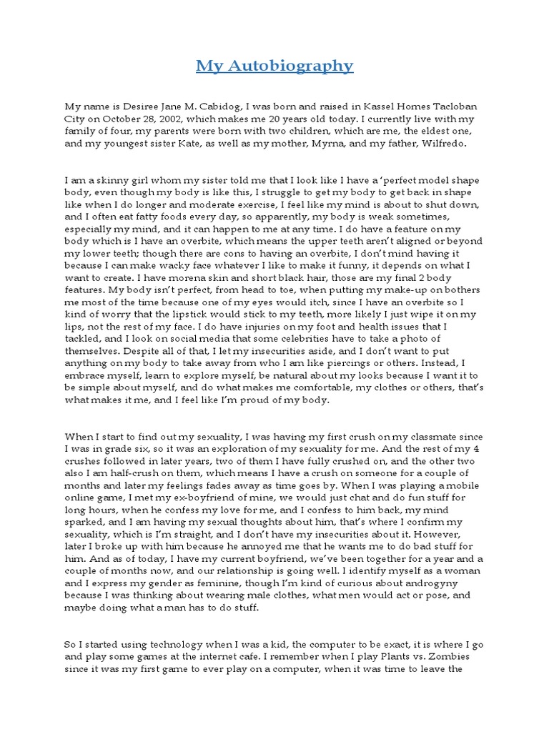 My Autobiography | PDF | Internet