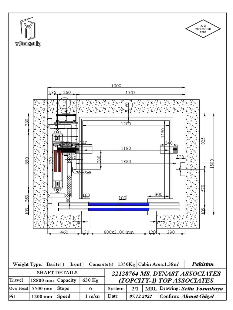 Elevator Specification Sheet | PDF