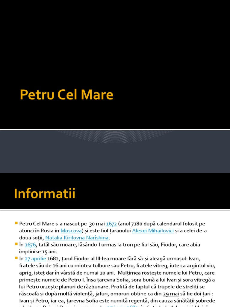 Petru Cel Mare | PDF