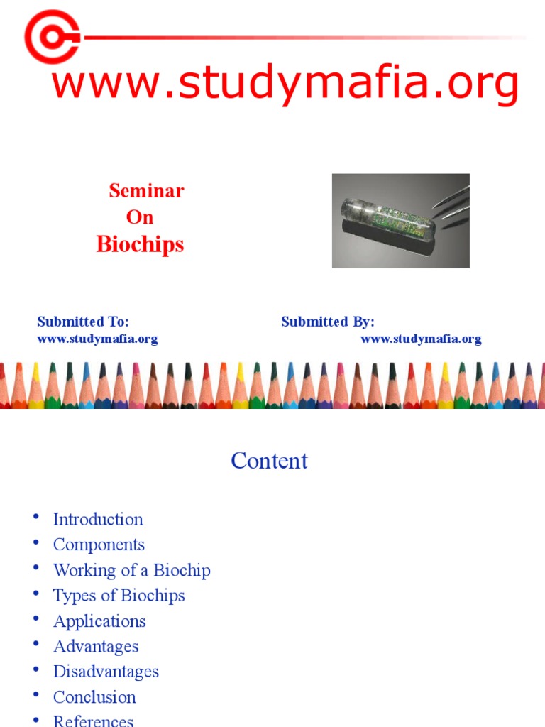 Seminar on Biochips: Applications and Advantages | PDF | Electrical Engineering