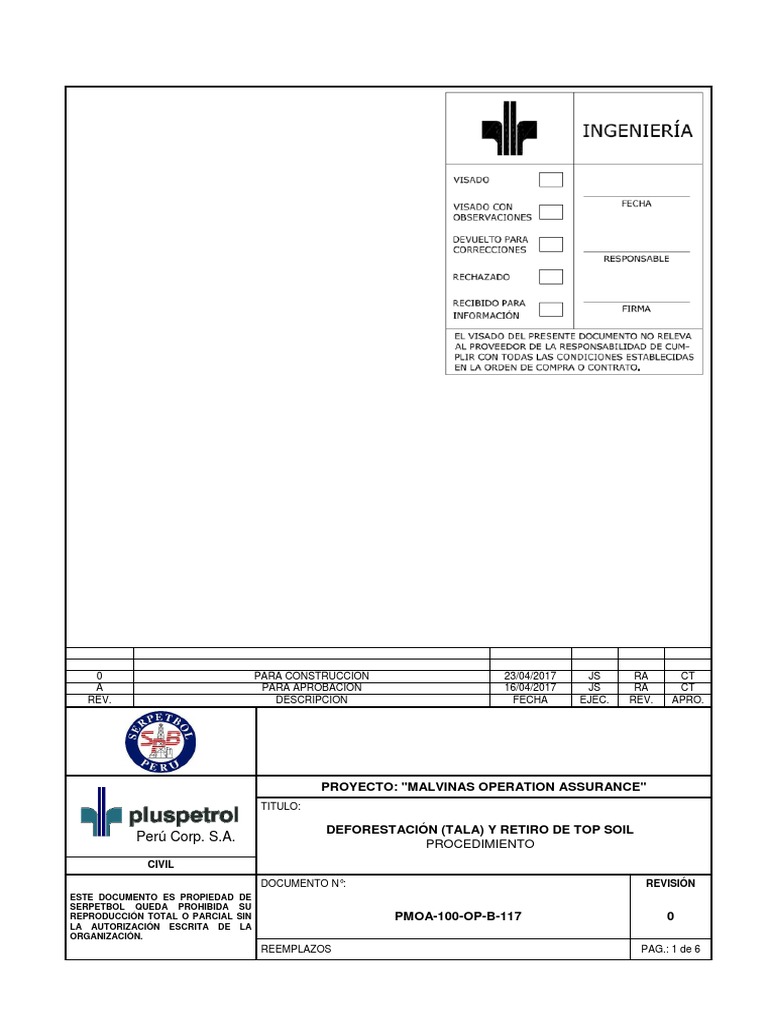 Pmoa 100 Op B 117 0 | PDF | Deforestación | Arboles