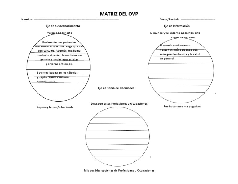 Matriz Ovp Ejes | PDF
