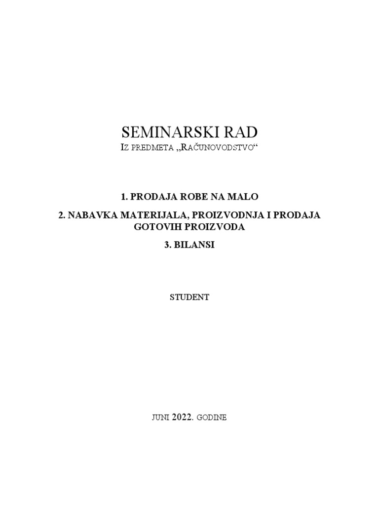 Seminarski | PDF