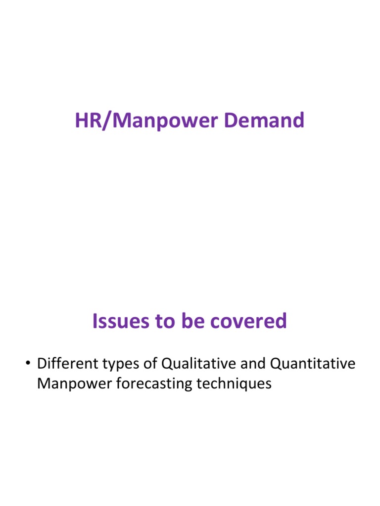 HR Manpower Demand | PDF | Forecasting | Regression Analysis