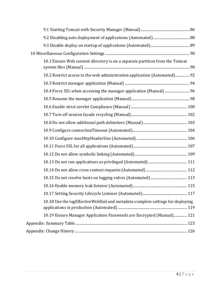 CIS Apache Tomcat 9 Benchmark v1.1.0 5 | PDF | Information Age | Software Engineering